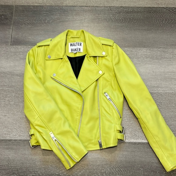 Walter Baker | Jackets & Coats | Walter And Baker Neon Yellow Leather ...
